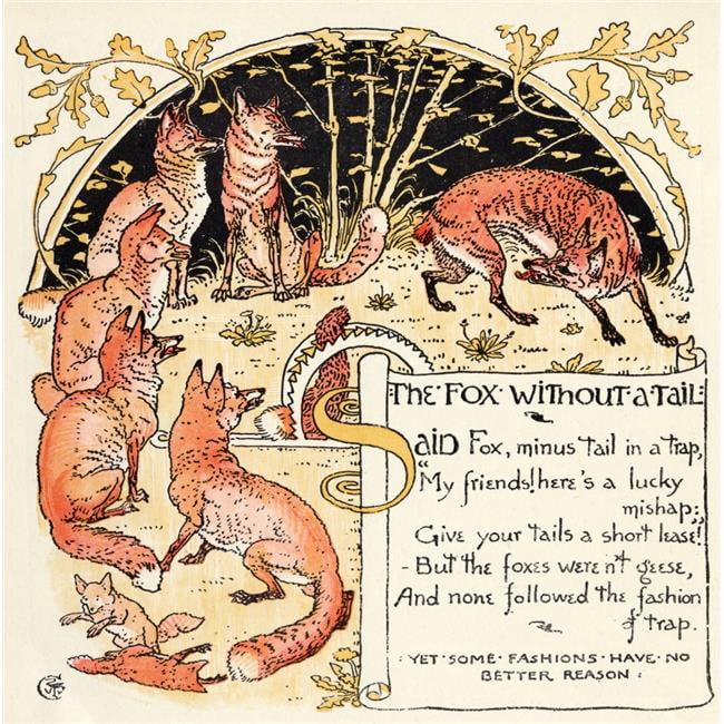 Posterazzi The Fox Without A Tale From The Book Babys Own Aesop by ...