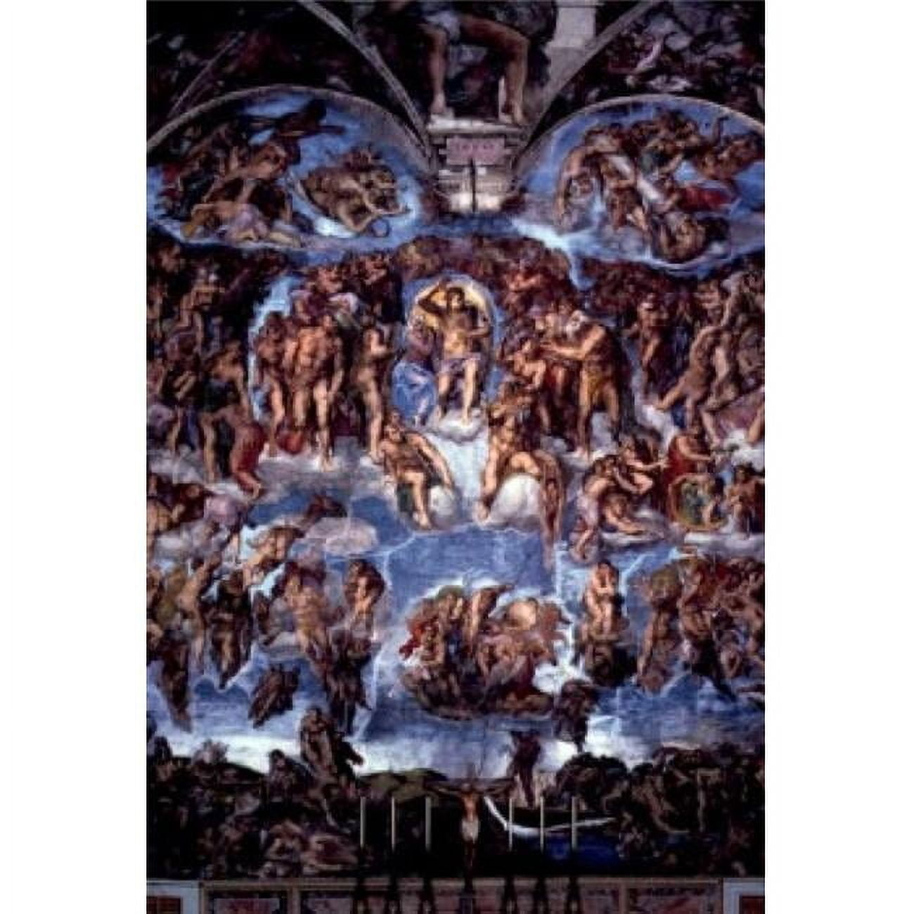 Posterazzi The Last Judgment Fresco by Michelangelo Buonarroti 1475 ...