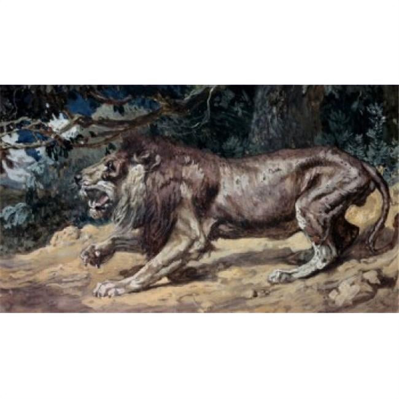 Posterazzi The Lion Seeketh Whom He May Devour James Tissot 1836-1902 ...