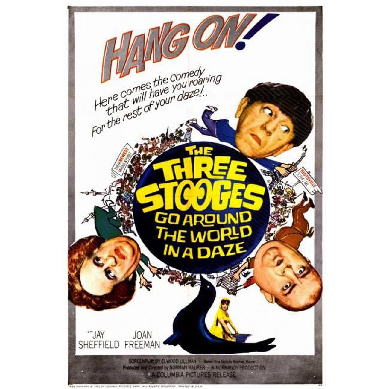 Posterazzi Three Stooges Go Around the World in a Daze Movie Poster ...