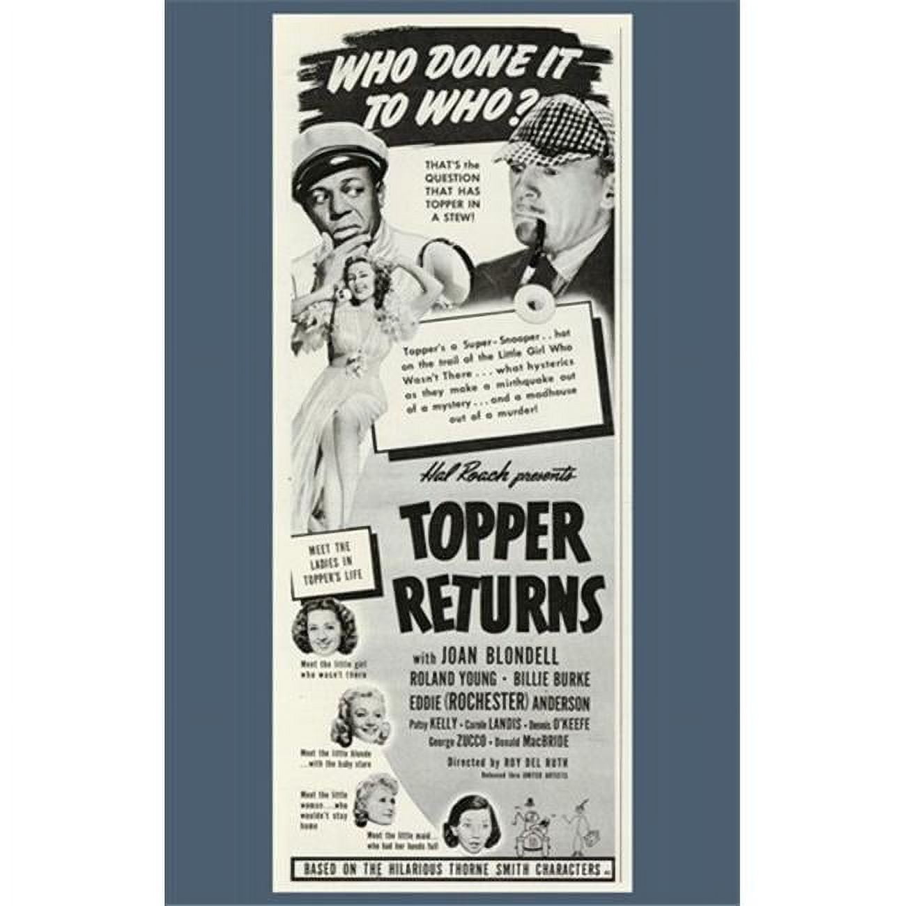 Posterazzi Topper Returns Movie Poster - 11 x 17 in. - Walmart.com