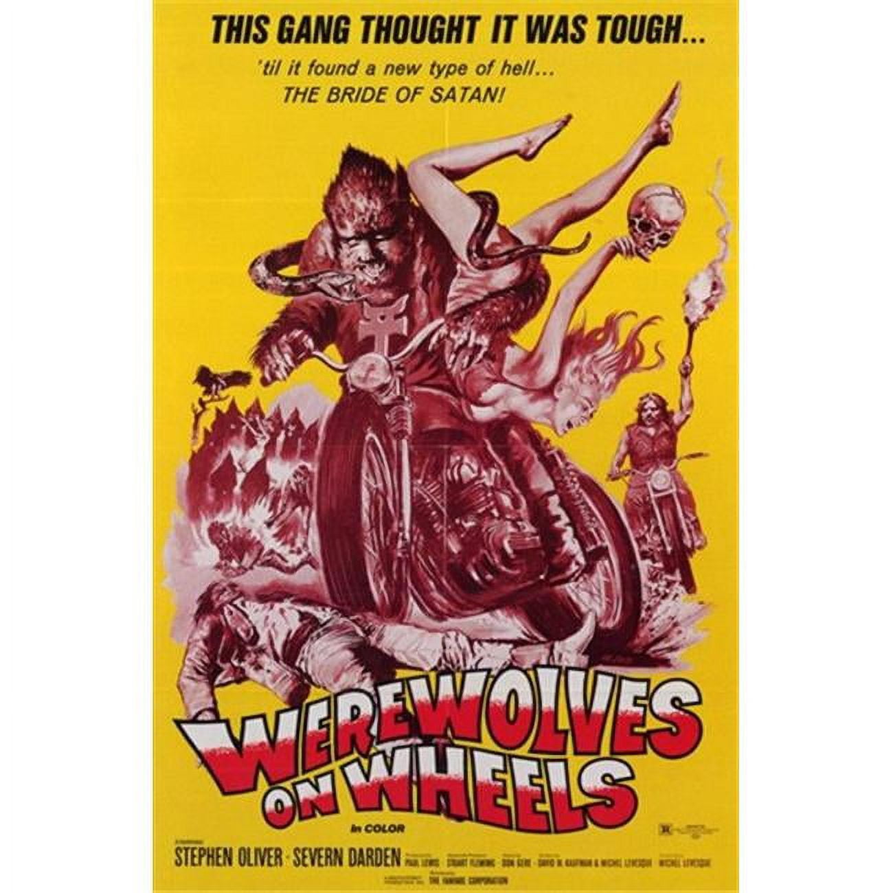 Posterazzi MOV197335 Werewolves on Wheels Movie Poster - 11 x 17 in ...