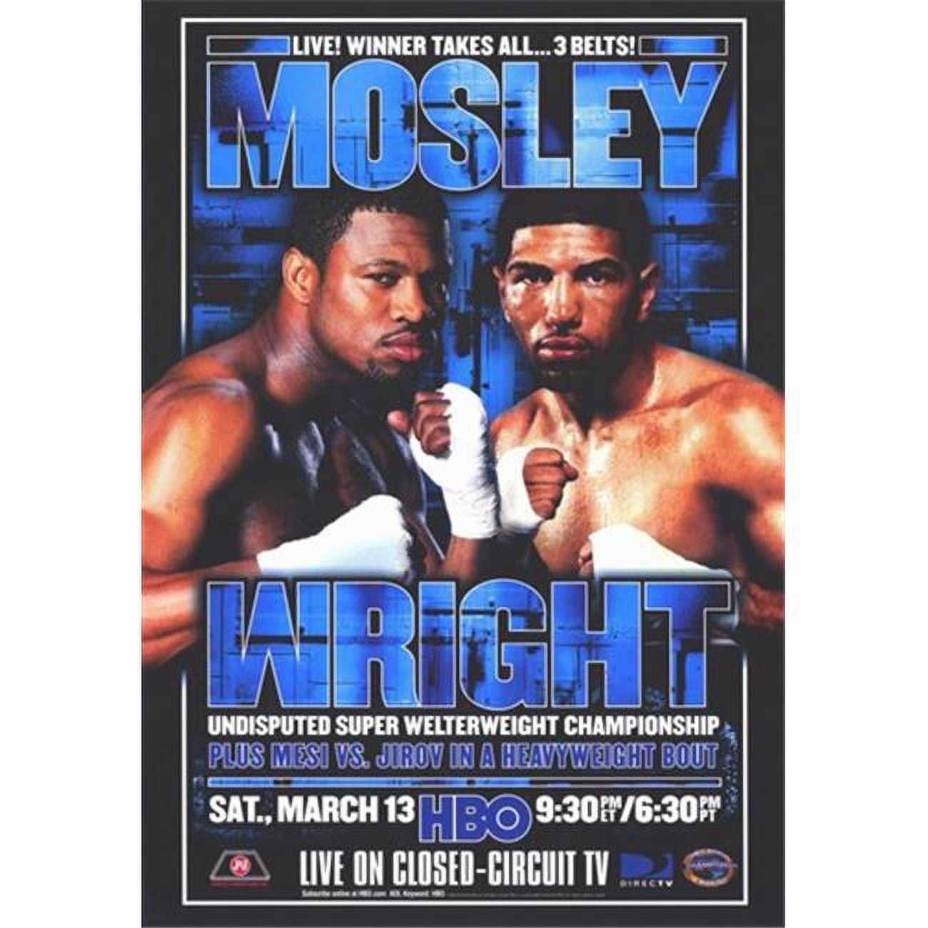 Posterazzi Winky Wright Vs Shane Mosley Movie Poster - 11 x 17 in ...