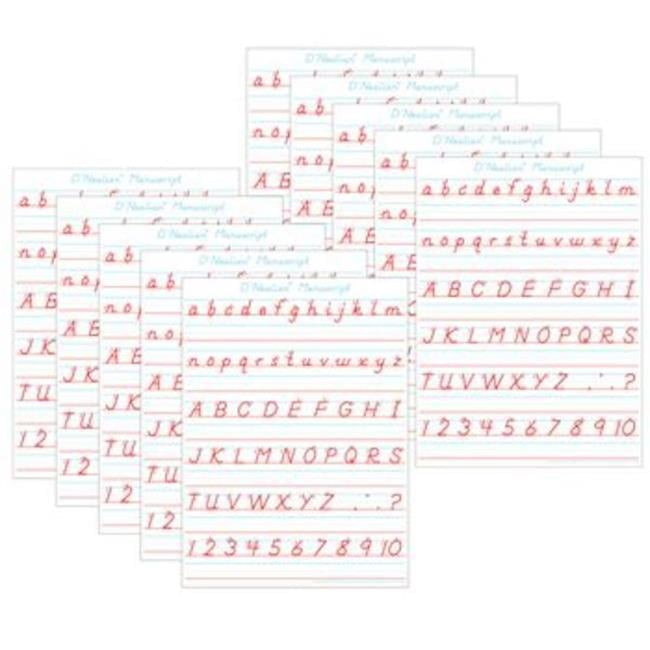 Postermat Dnealian Manuscript Handwriting - Pack of 10 - Walmart.com