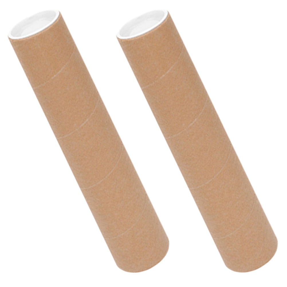 NIAIZEK 2-Pack Brown ABS Poster Tubes Closure for Art Paper Storage and ...