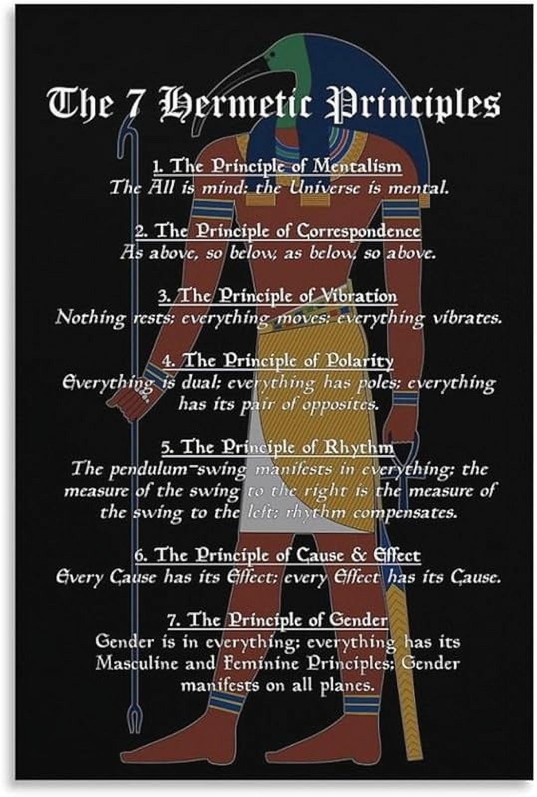 Posters The 7 Hermetic Principles - Greek And Egyptian Philosophy ...