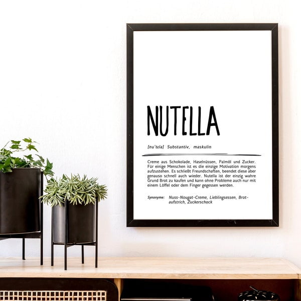 Posters | Definition Nutella | Print- Wall Art Print, 16x24 UNFRAMED ...