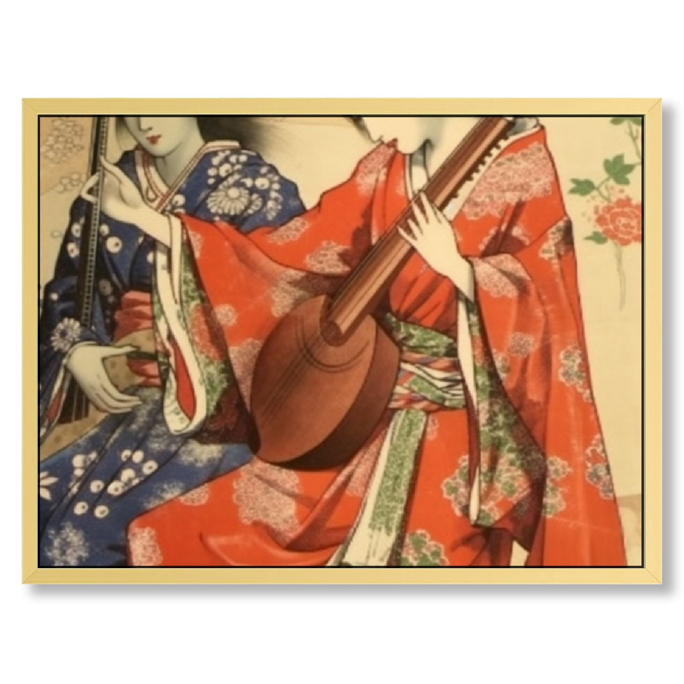 Posters Japanese Wall Art of Two Actors Ancient Japanese Art Geisha ...