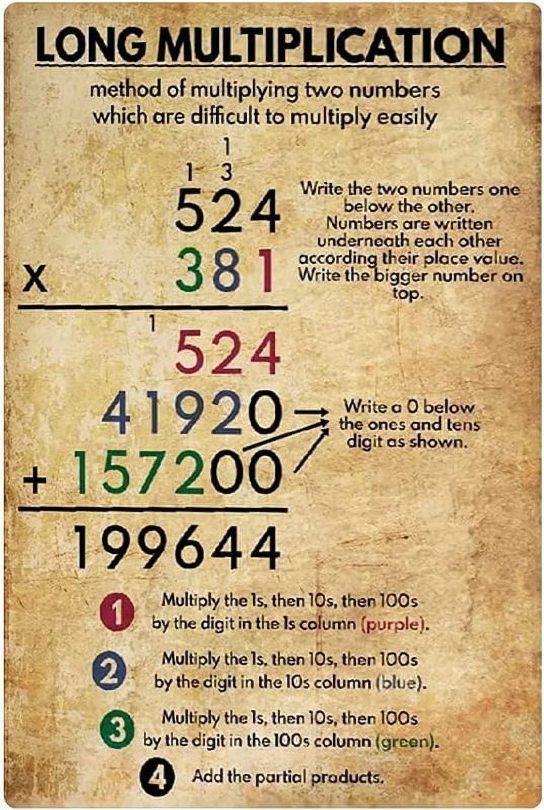 Posters Math Education Metal Tin Sign Math Teacher Teaching Supplies ...