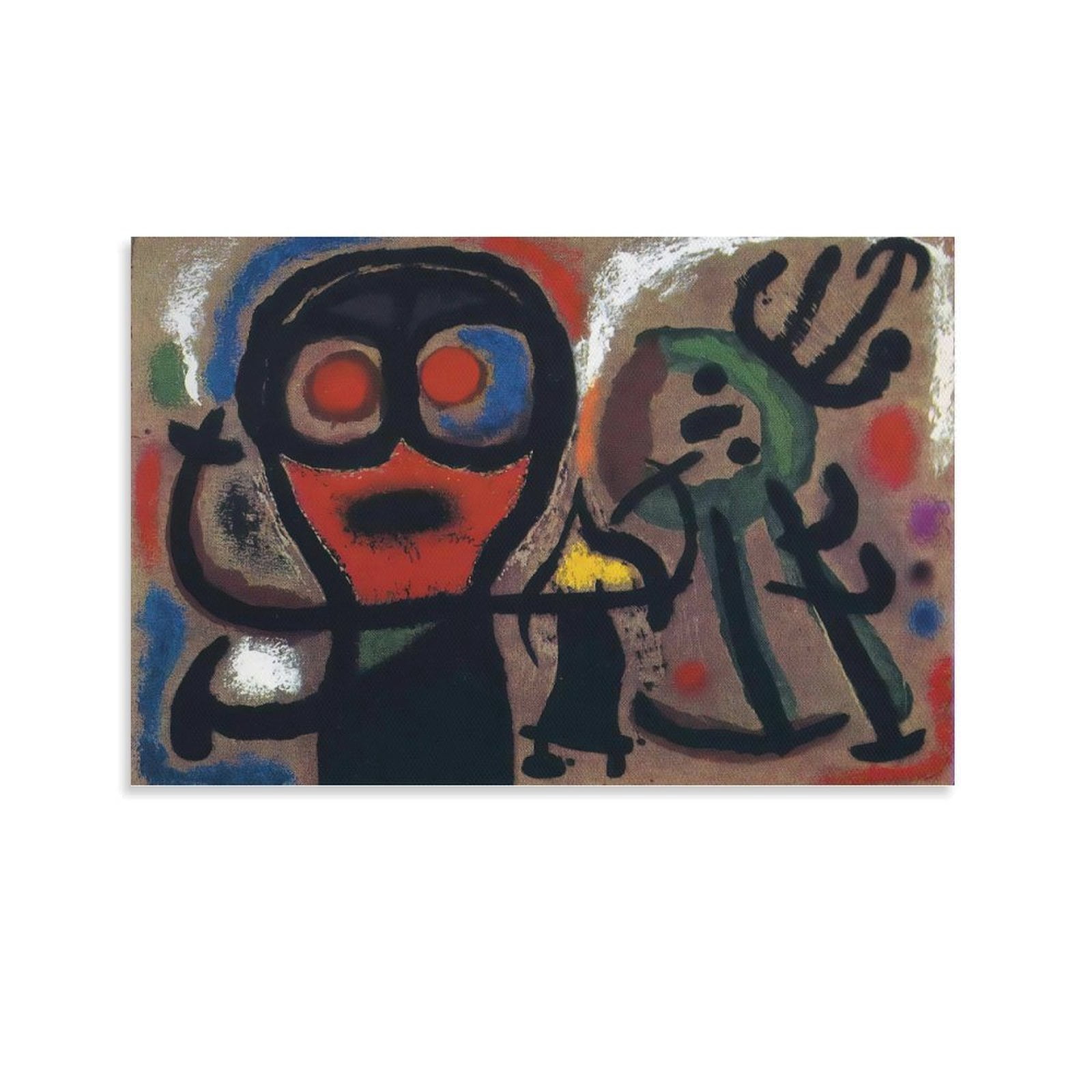 Posters Painter Joan Miró Character And Bird 1 Abstract Art Painting ...