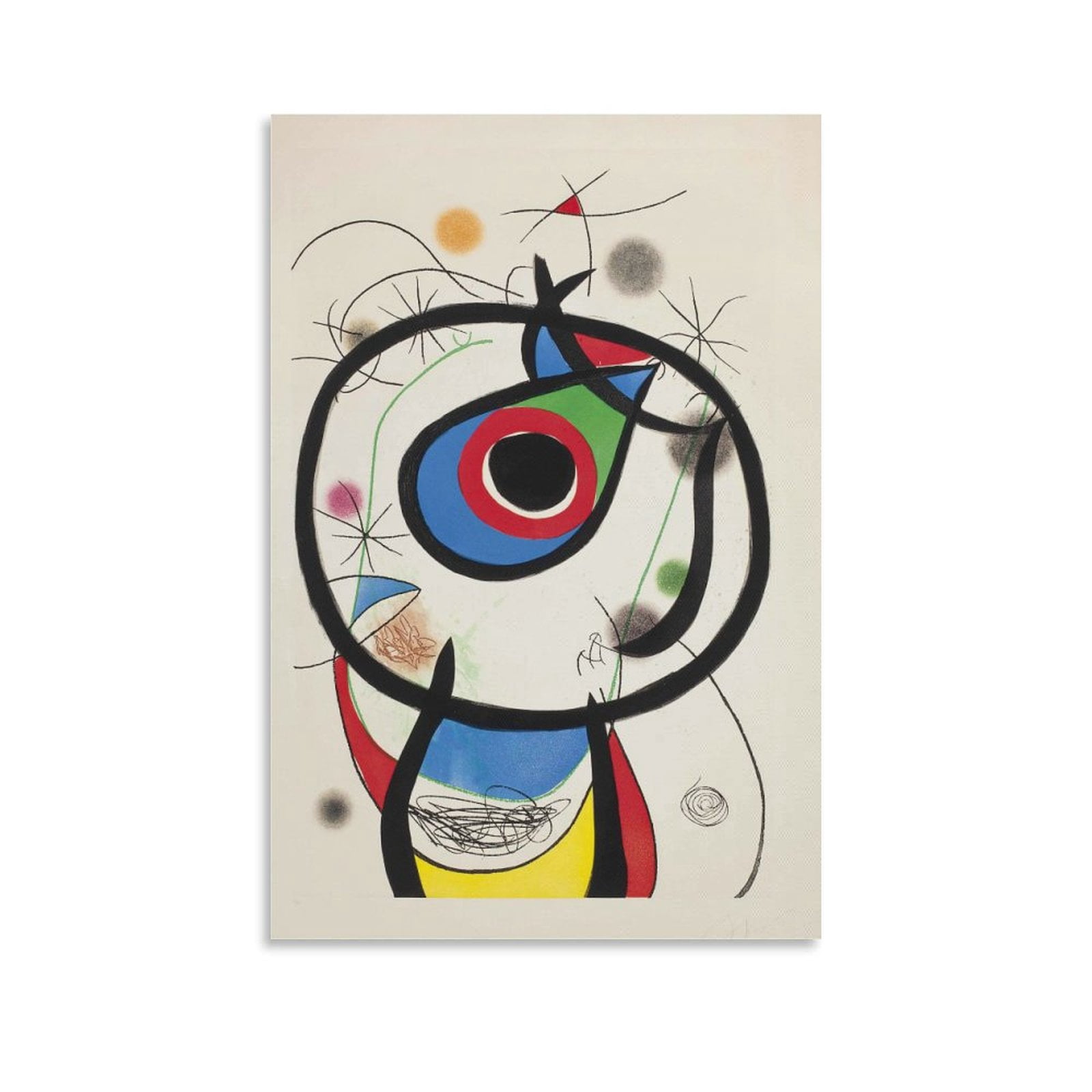 Posters Painter Joan Miró Graffiti 19 Abstract Art and Wall Art Picture ...