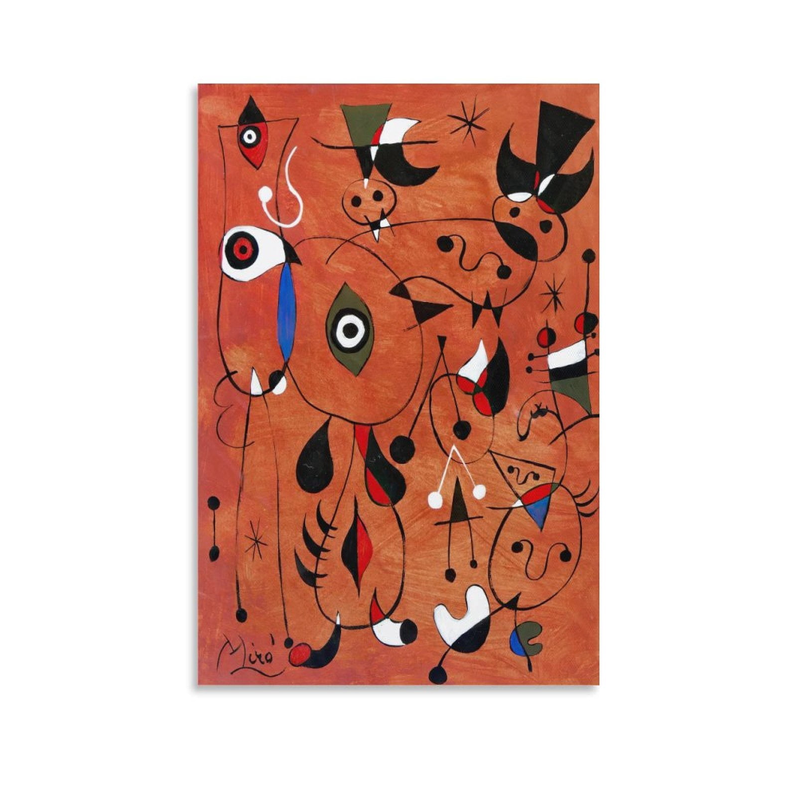 Posters Painter Joan Miró Graffiti 2 Abstract Wall Art Scroll Painting ...