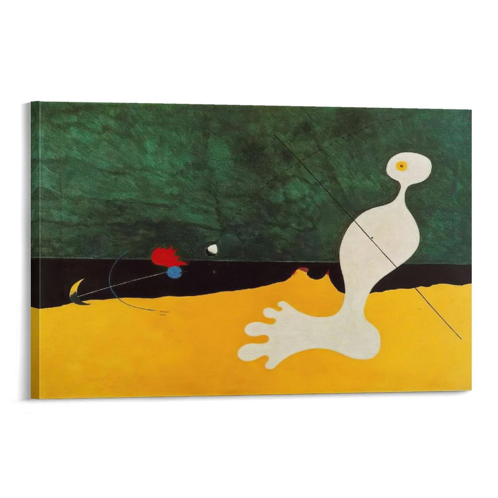 Posters Painter Joan Miró Person Throwing A Stone at A Bird Abstract ...