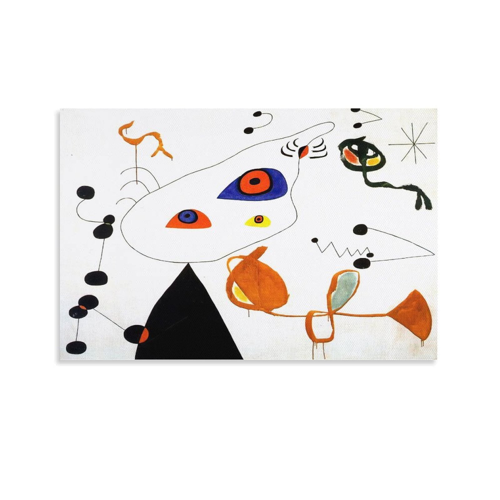 Posters Painter Joan Miró Woman And Bird in The Night 2 Abstract ...