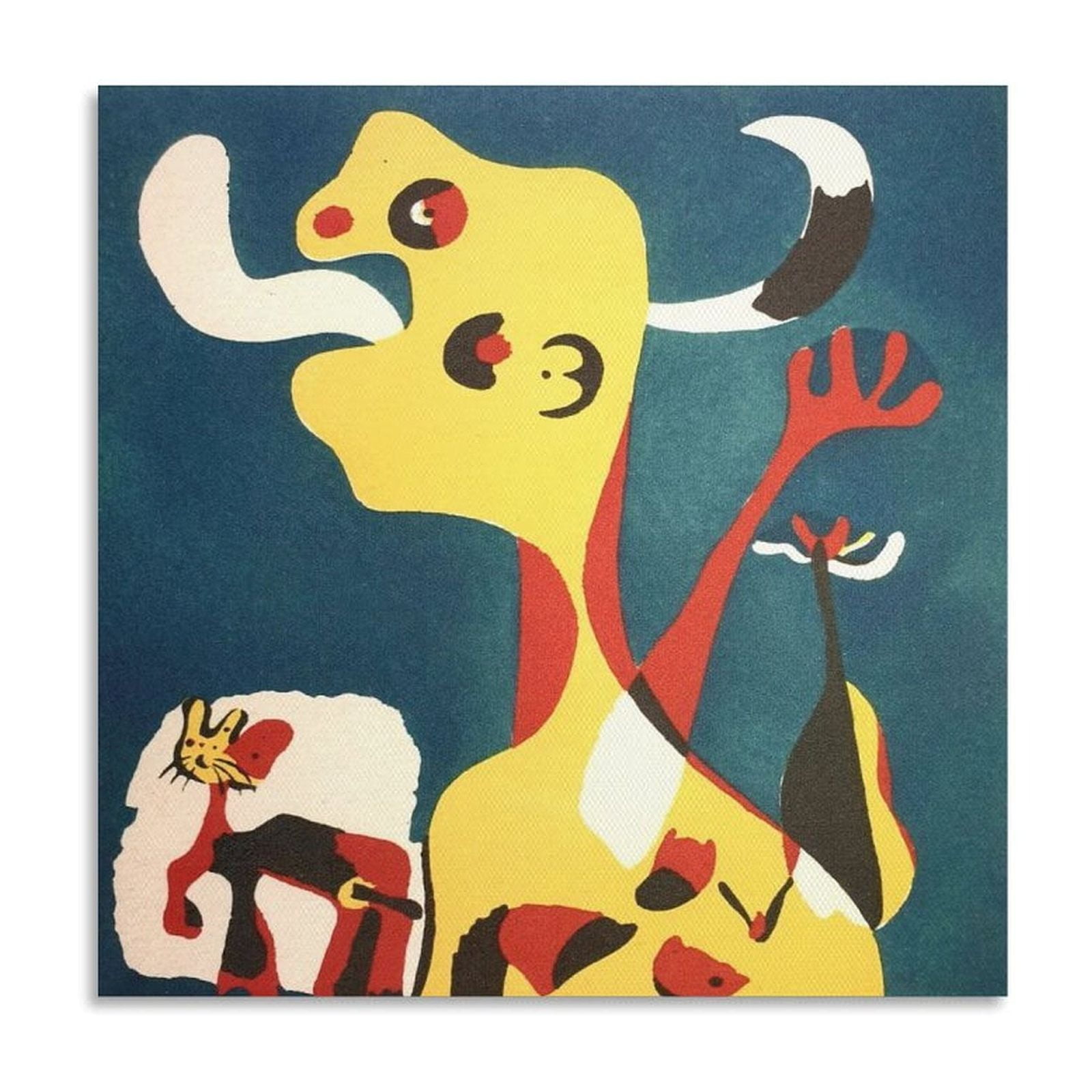 Posters Painter Joan Miró Woman And Dog in Front of The Moon Wall Art ...