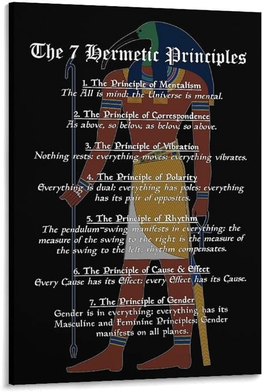 Posters The 7 Hermetic Principles - Greek And Egyptian Philosophy ...