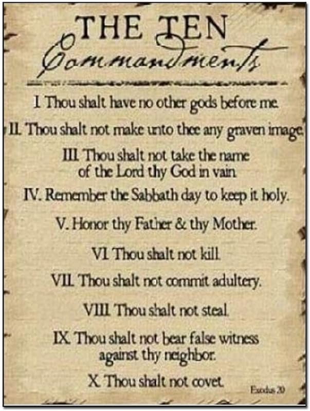 Posters The Ten Commandments Poster Print Canvas Art Poster And Wall ...