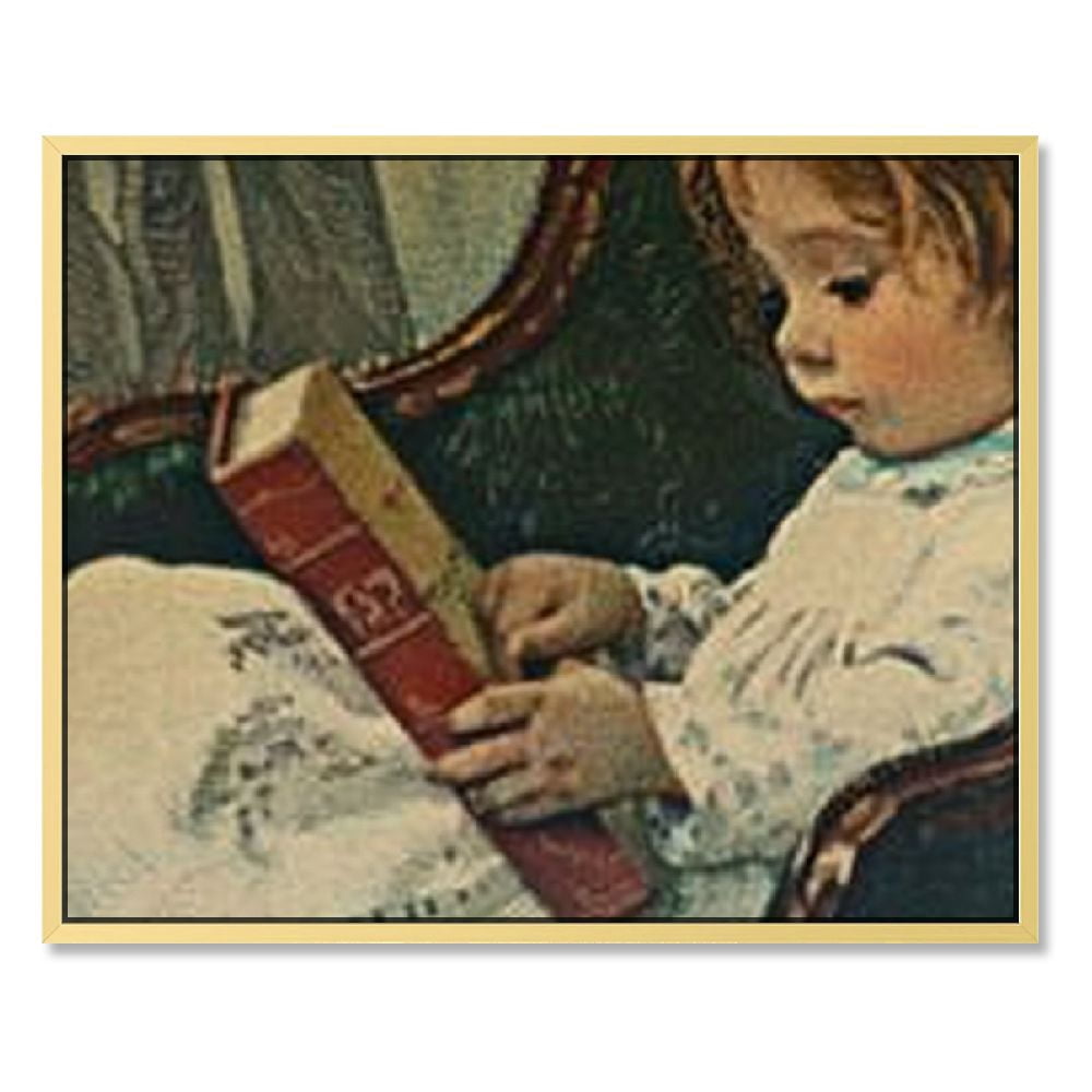Posters Vintage Kids with Swinging Girl Poster Canvas Art Posters for ...