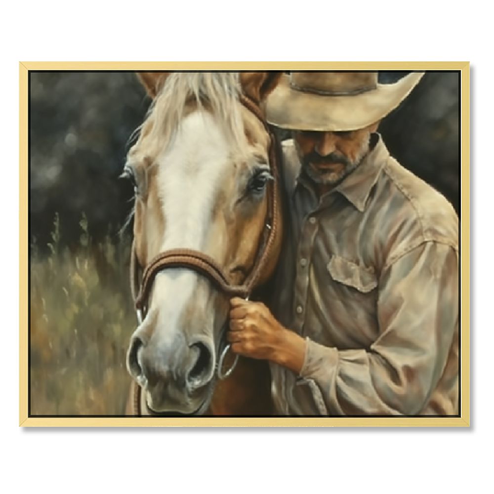 Posters Vintage Poster Western Cowboy Poster Western Art Man And Horse ...
