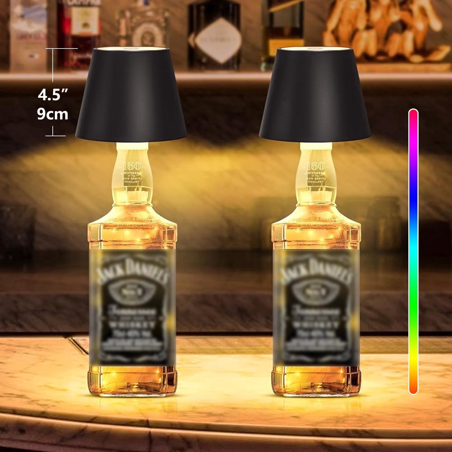 Postlucky LED Touch Bottle Lamp with 4000mAh Battery,Starlight,Dimmer ...
