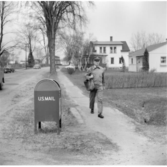 Postman Walking with His Mail Bag Poster Print - 18 x 24 in. - Walmart.com