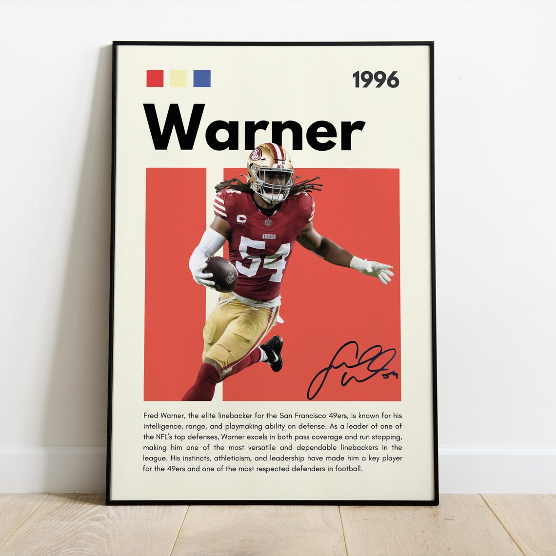 Postora Fred Warner Poster San Francisco 49ers Sport Poster Football ...