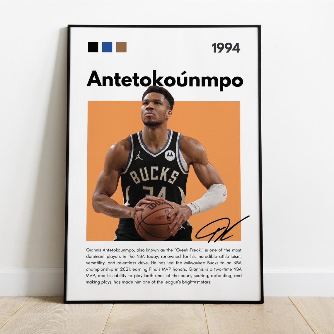 Postora Giannis Antetokounmpo Poster, Milwaukee Bucks Poster, Sports ...