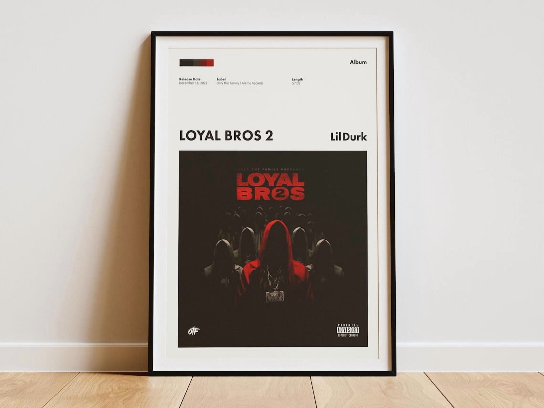 Postora Lil Durk Loyal Bros 2 Poster Print Album Cover Wall Art Rap ...