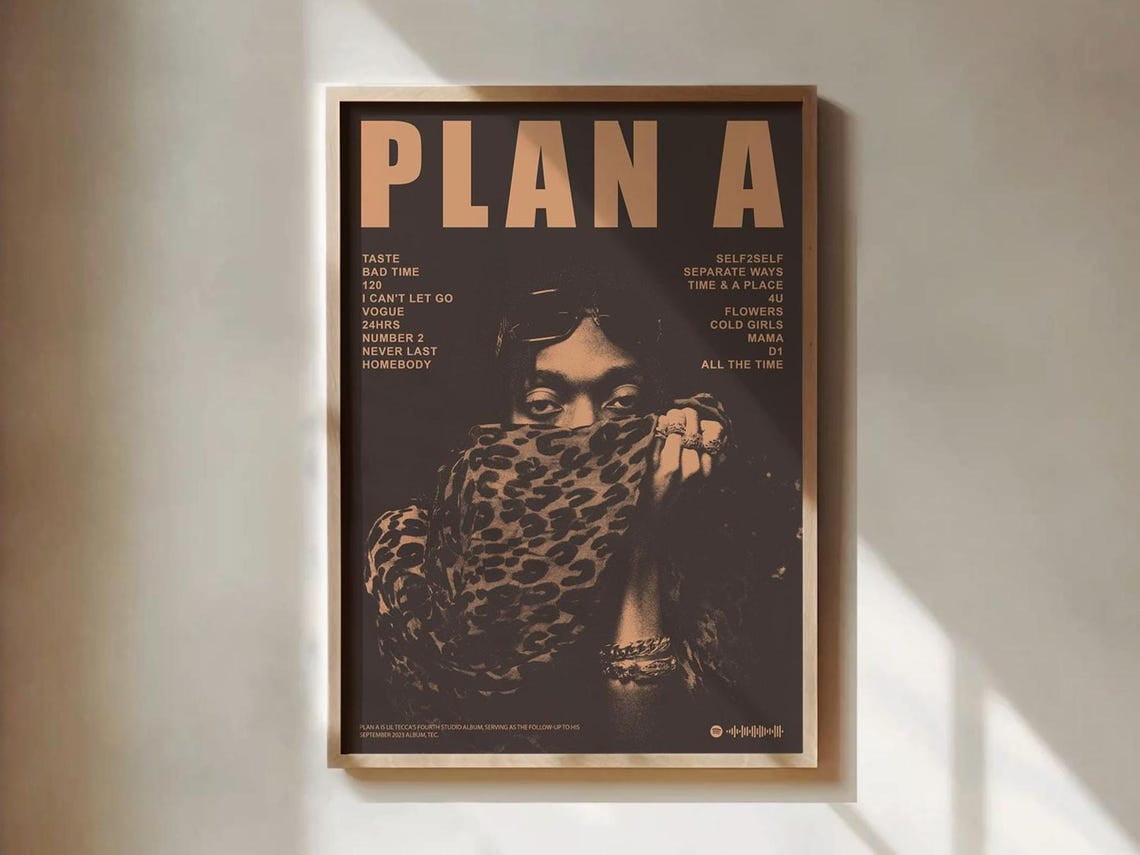 Postora Lil Tecca Plan A Album Cover Digital Poster Premium Album ...
