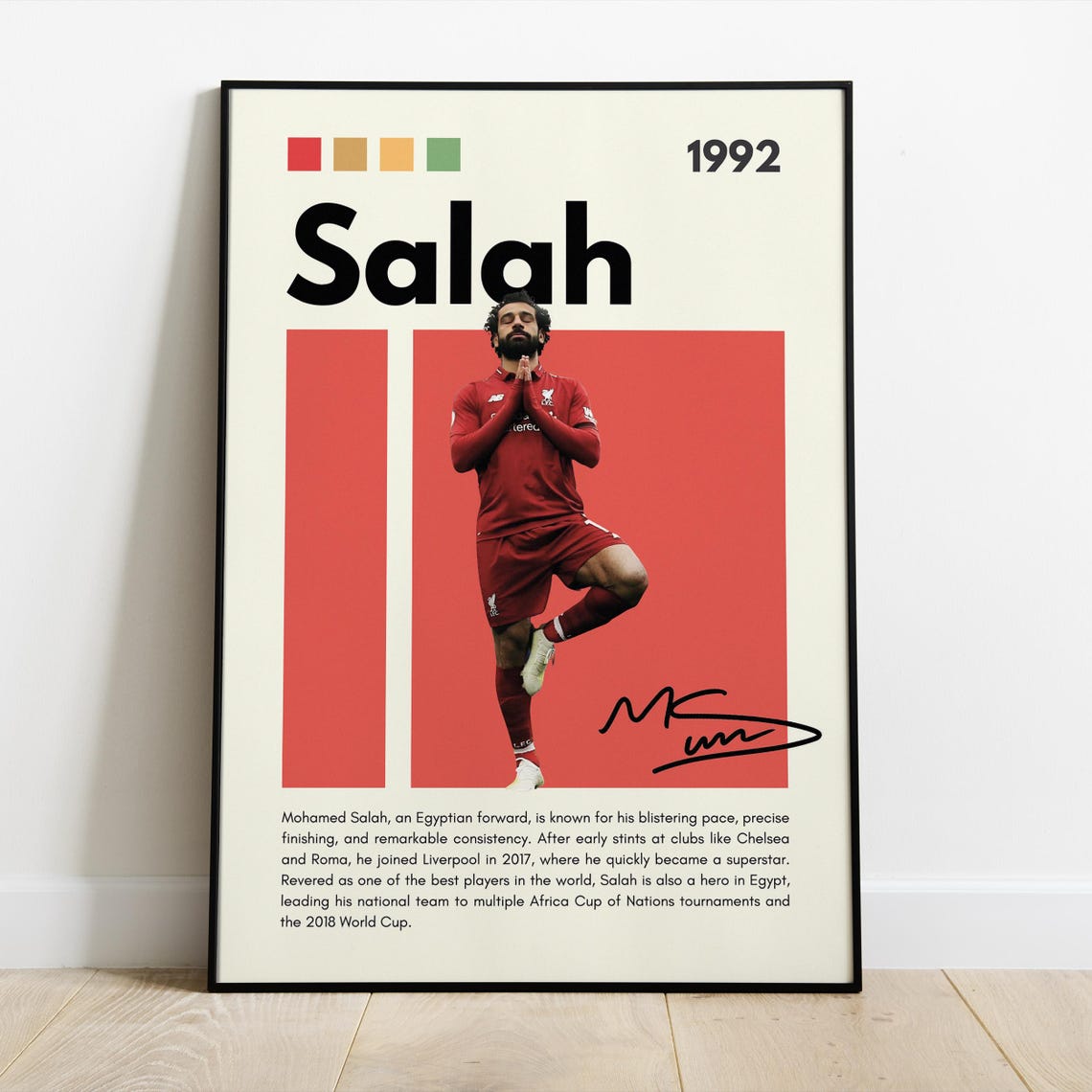 Postora Mohamed Salah Poster Liverpool FC Soccer Sports Poster Soccer ...