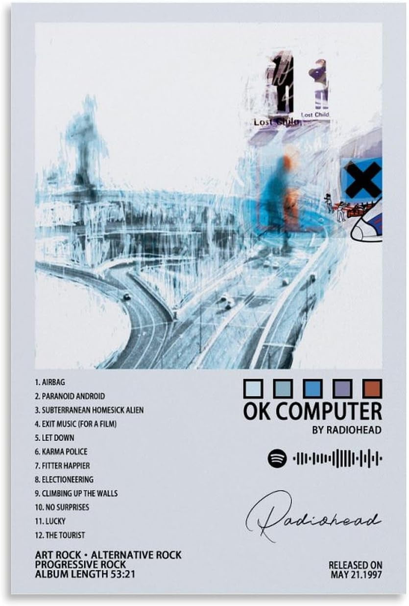 Postora Radiohead Poster OK Computer Album Cover Posters for Room ...