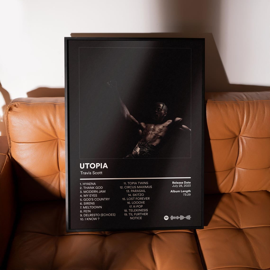 Postora Travis Scott UTOPIA Poster Album Cover Posters Aesthetic Music ...