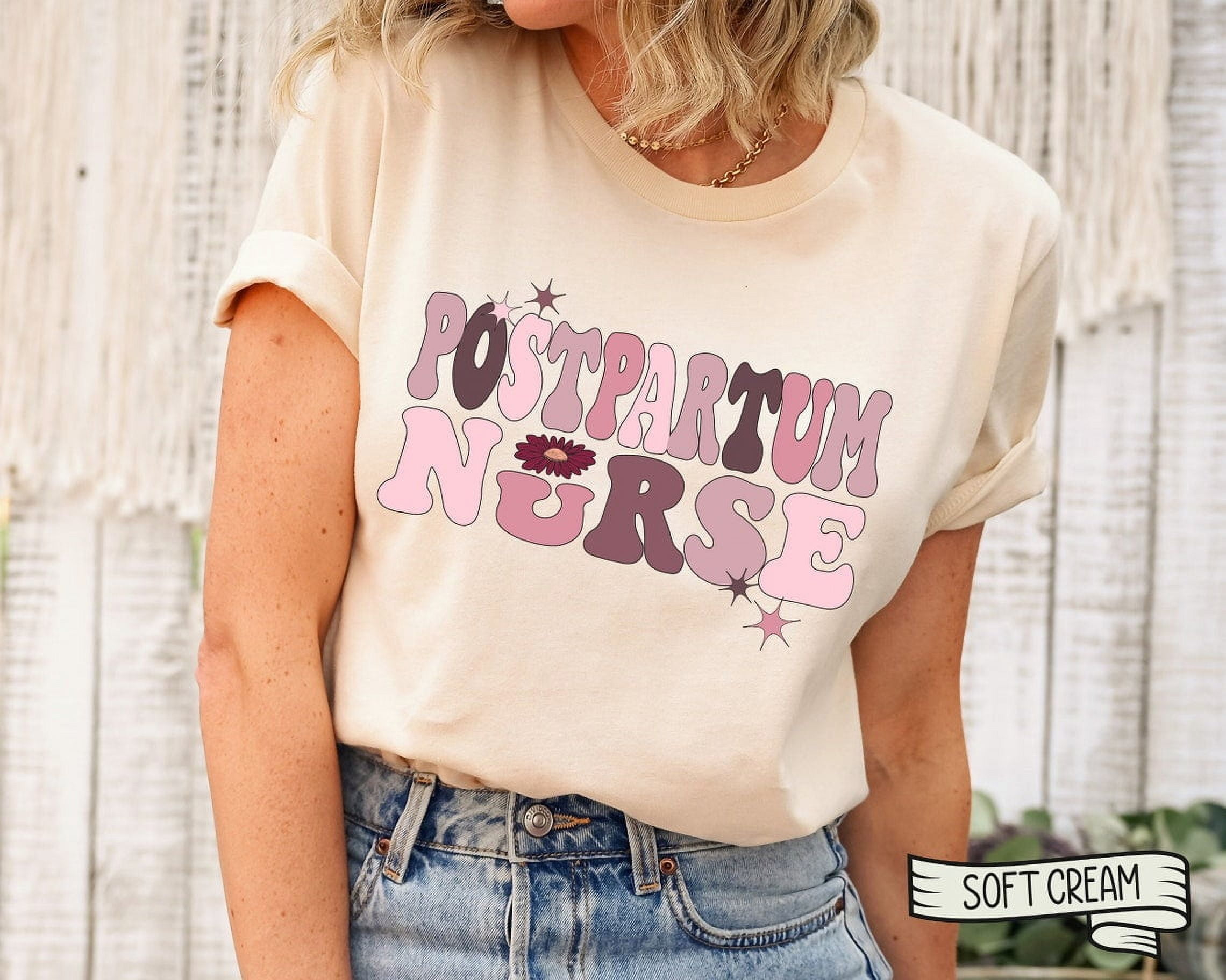 Postpartum Nurse Shirt, Mother Baby Nurse Shirt, Retro Trendy Nurse ...