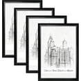Postrame 13x19 Picture Frame 4 Pack, Black – Wall Mountable Poster ...