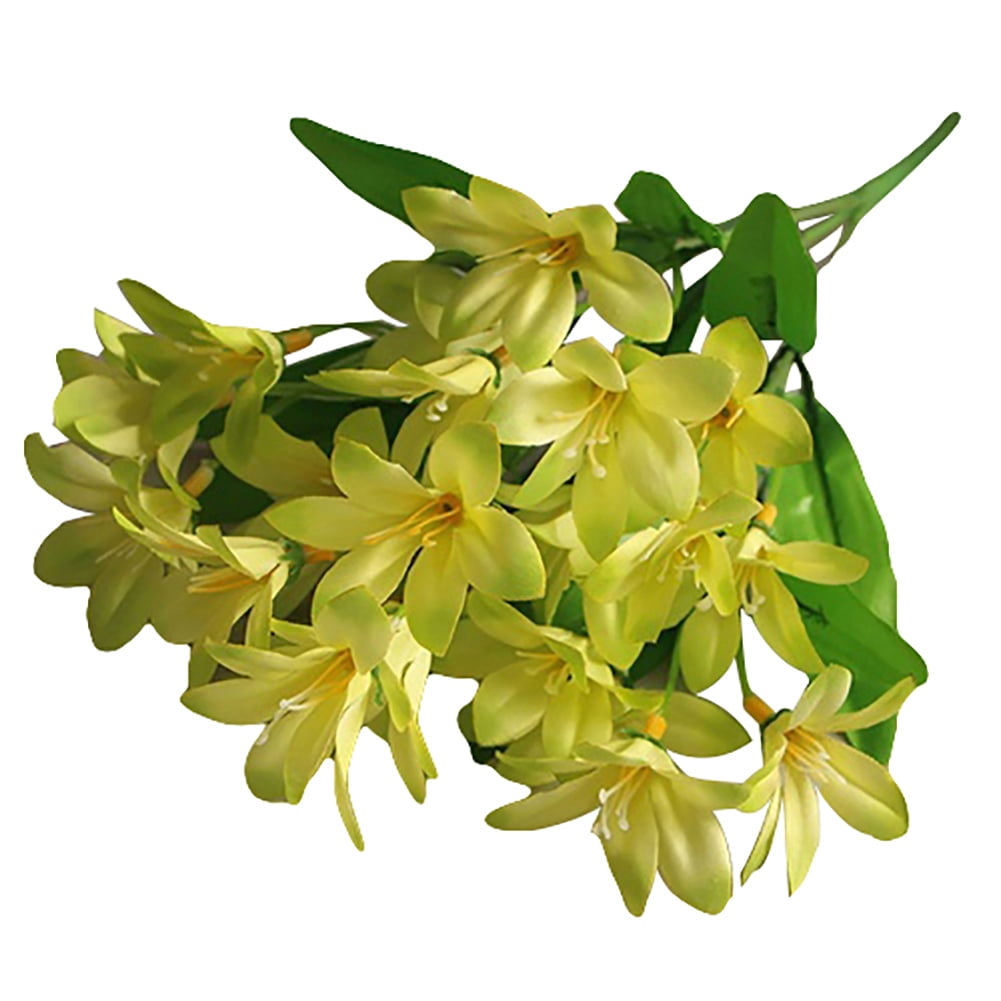 Postuois 1 Bouquet Artificial Fake Mini Lily Flower Plant Home Office ...