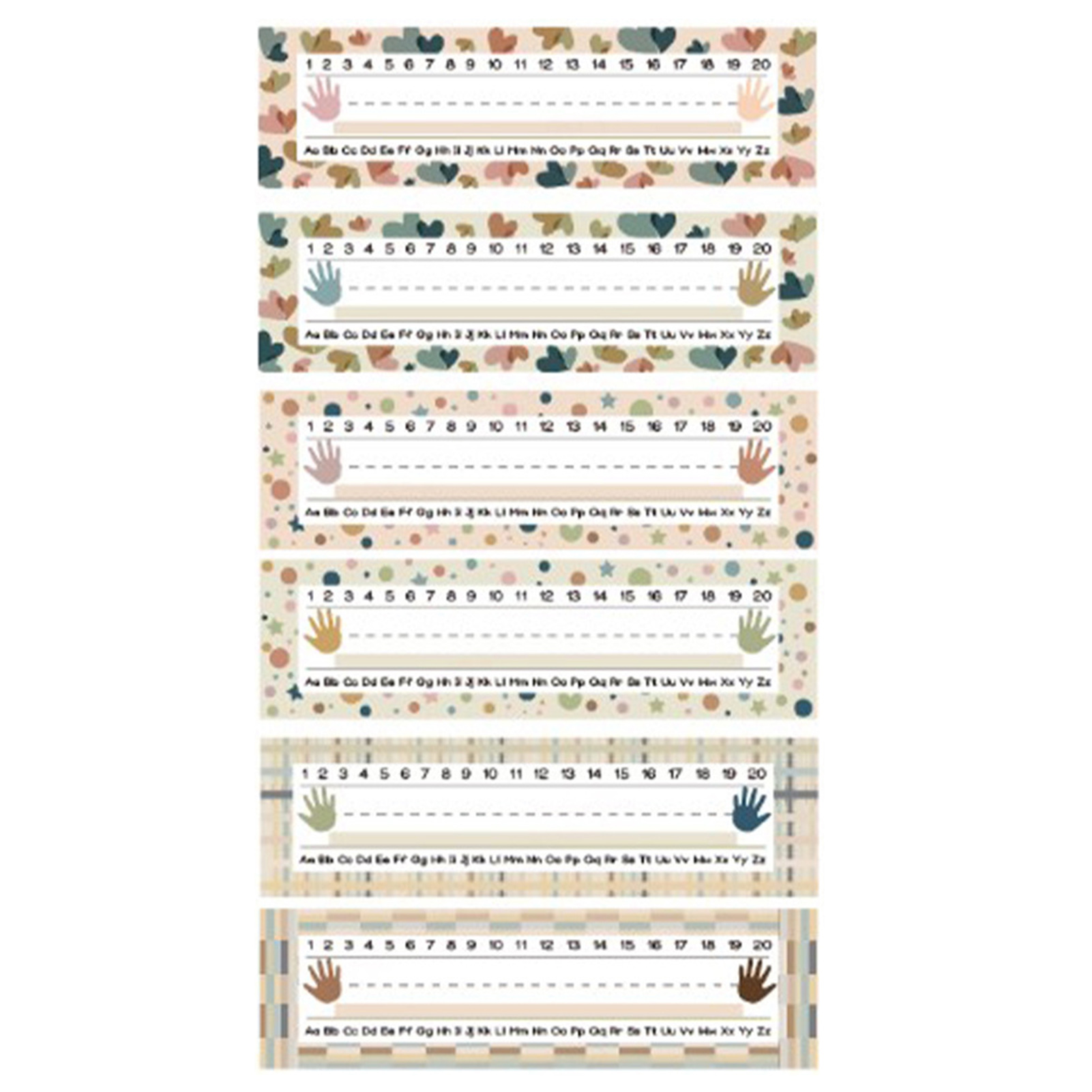 Postuois 25/60 Pcs Boho Rainbow Students Name Plates Classroom Flat ...