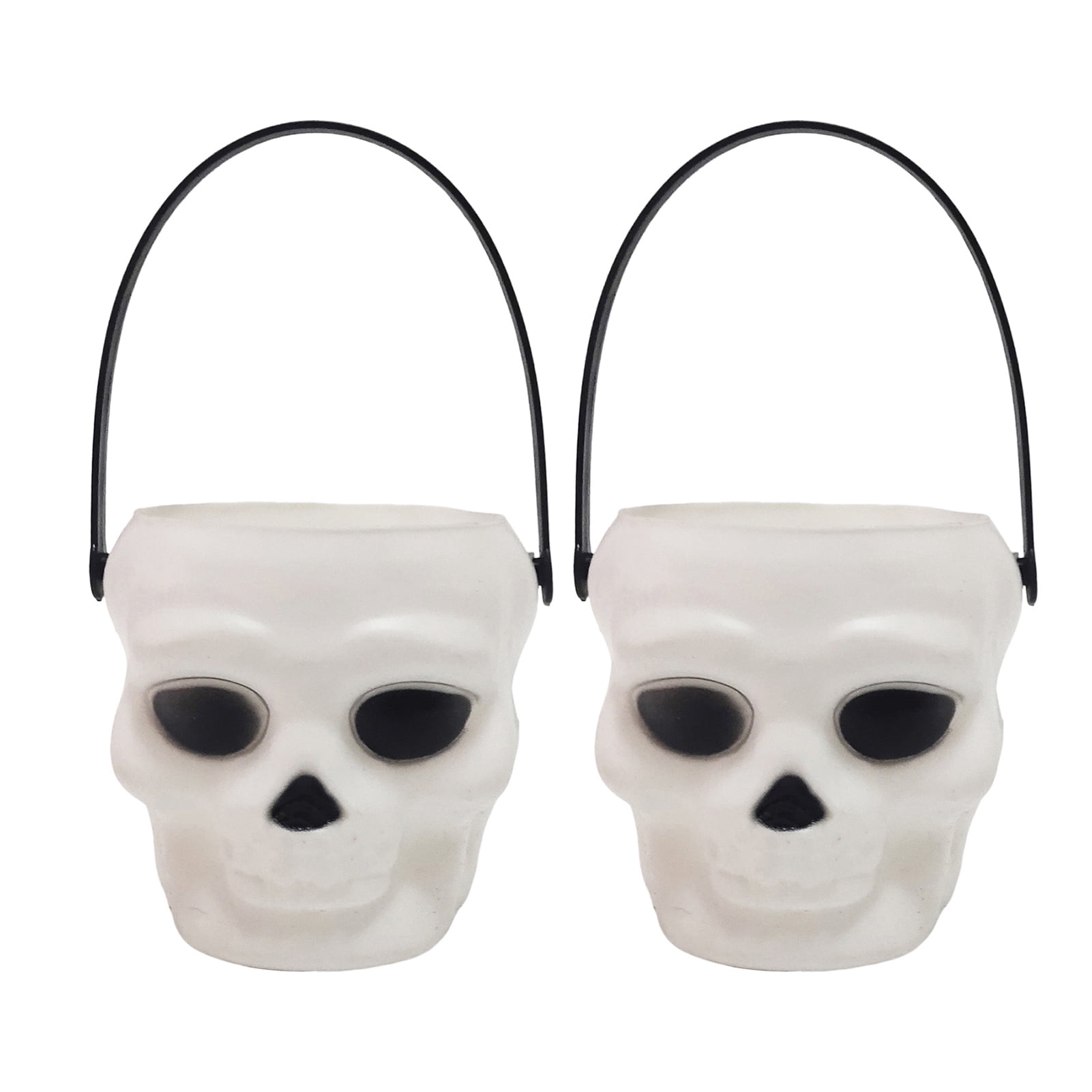 Postuois 2Pcs Halloween Candy Buckets Witch Cauldron Ghost Pumpkin ...