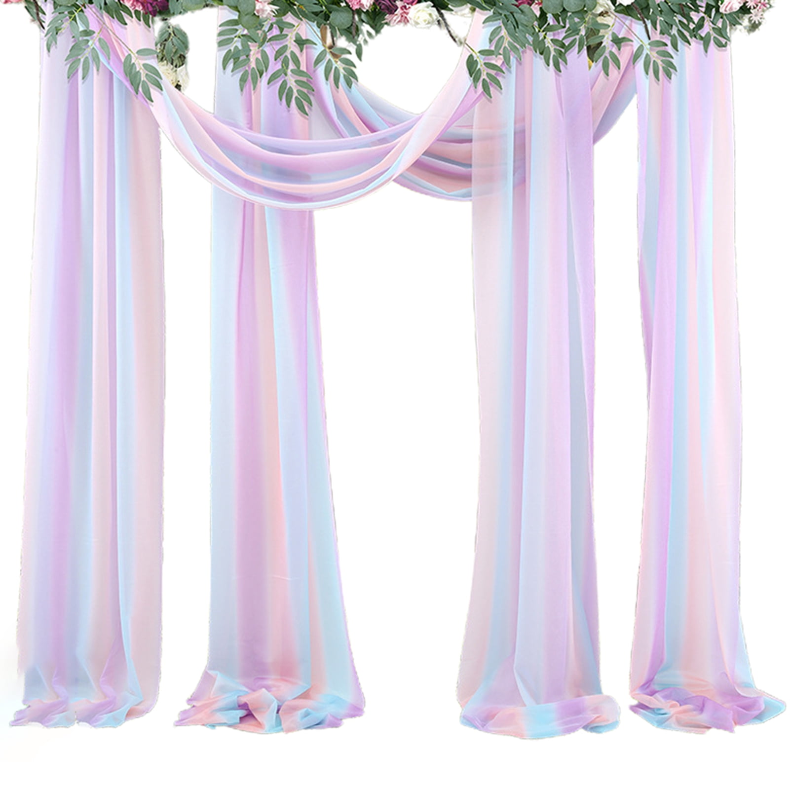 Postuois 2Pcs/Set Backdrop Drapery Glitter Fade-resistant Wrinkle-Free ...