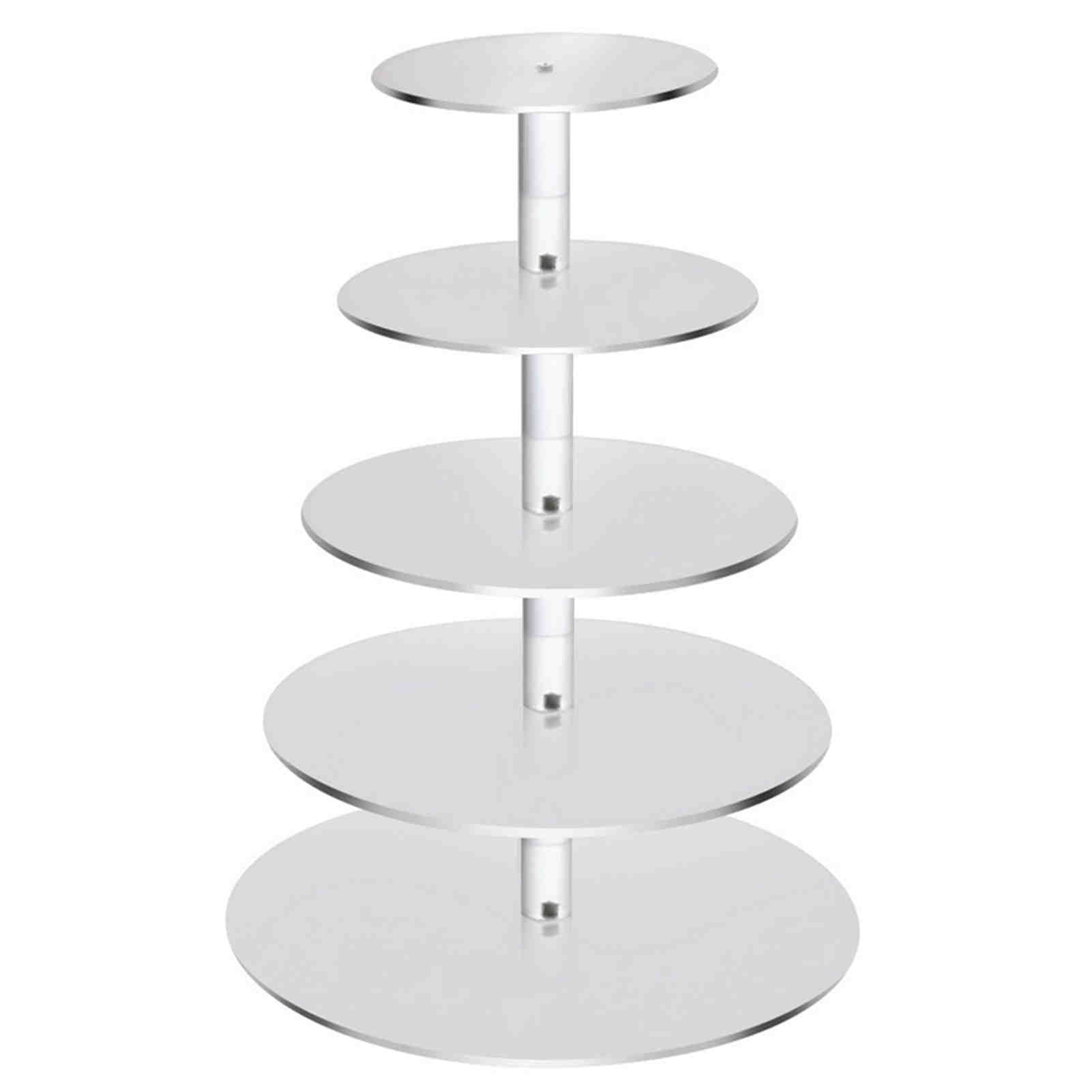 Postuois 3/4/5/6 Tier Cake Stand Transparent Glass Display Tray Rack ...