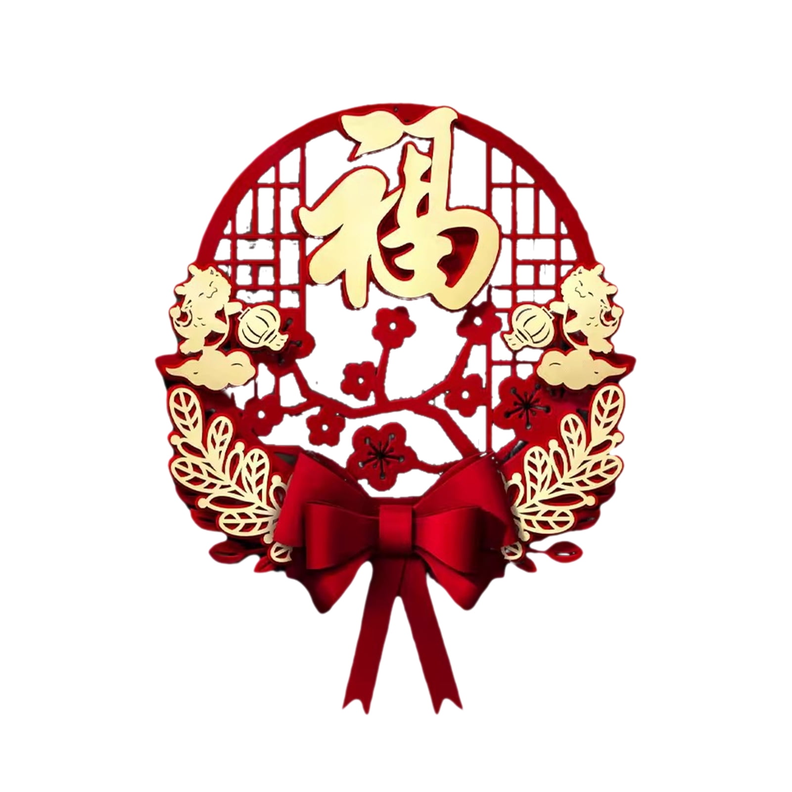 Postuois 3D Fuzzy Door Stickers The 2024 Year of The Dragon FU ...