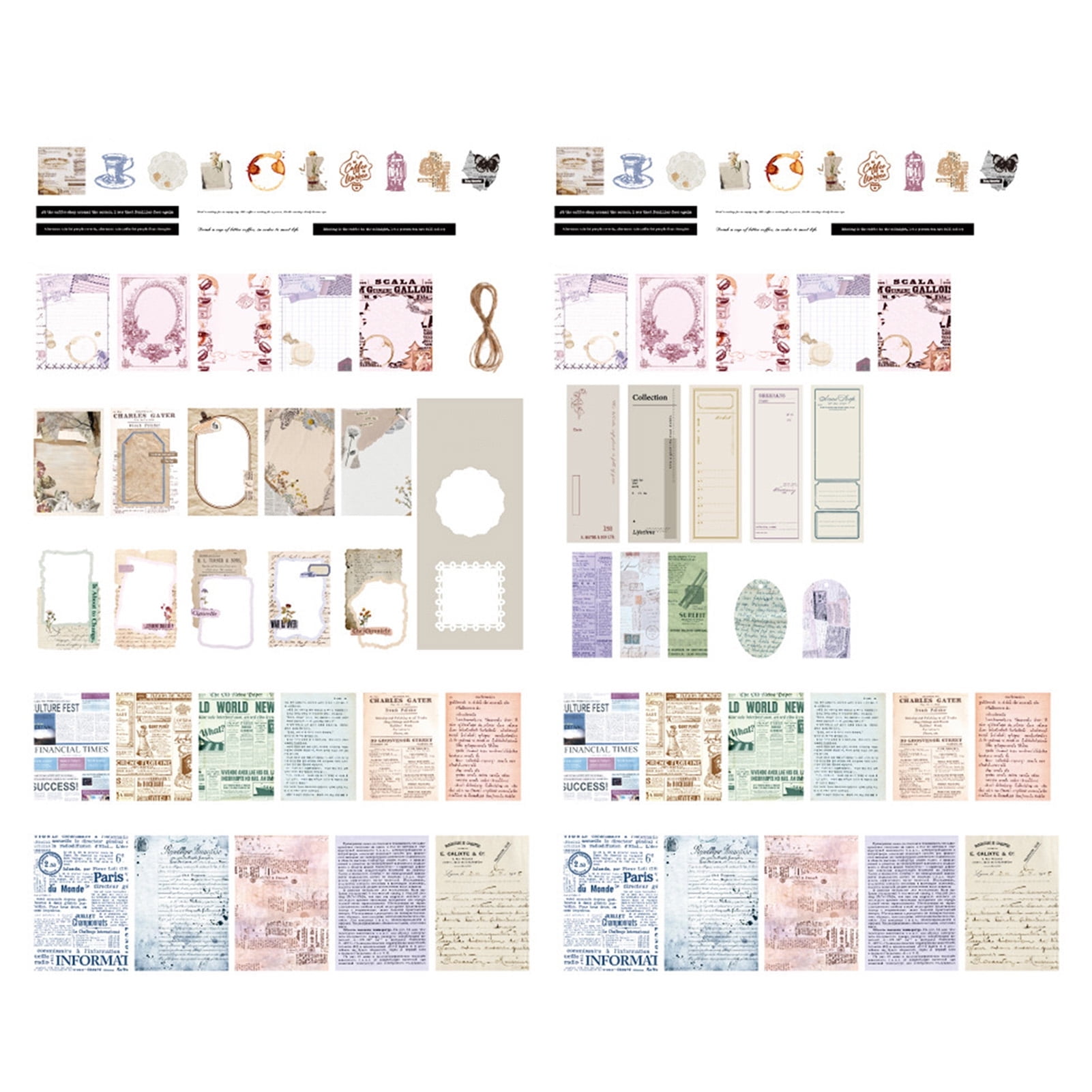 Postuois 85Pcs Hand Account Sticker Set Retro Frame Rich in Content ...