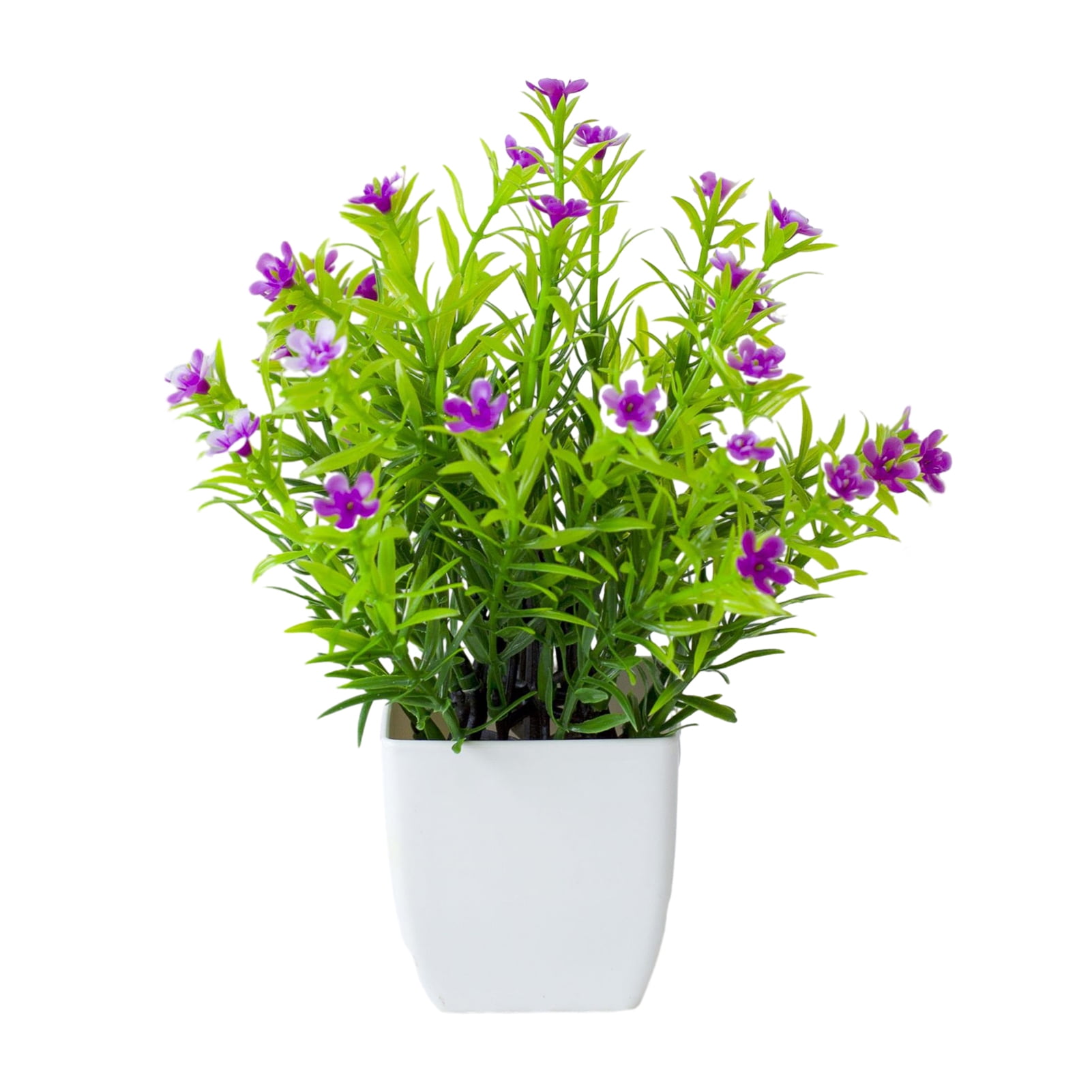 Postuois Artificial Potted Plant Mini Anti-Fade Easy Care Realistic No ...