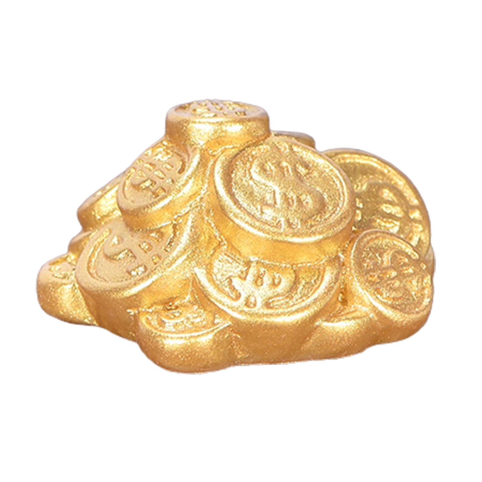 Postuois Auspicious Imitation Gold Ingot Ornament Plastic Mascot ...
