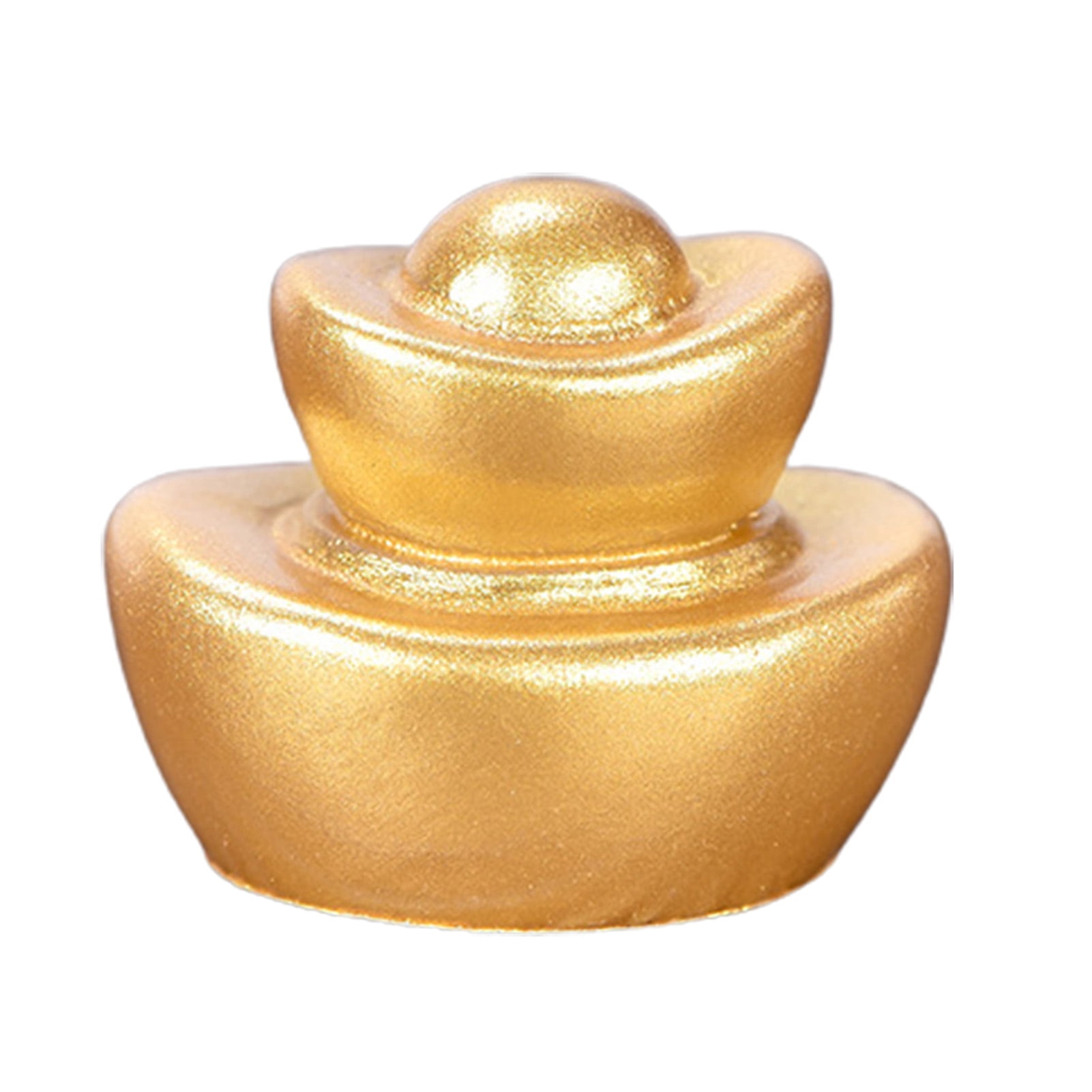 Postuois Auspicious Imitation Gold Ingot Ornament Plastic Mascot ...