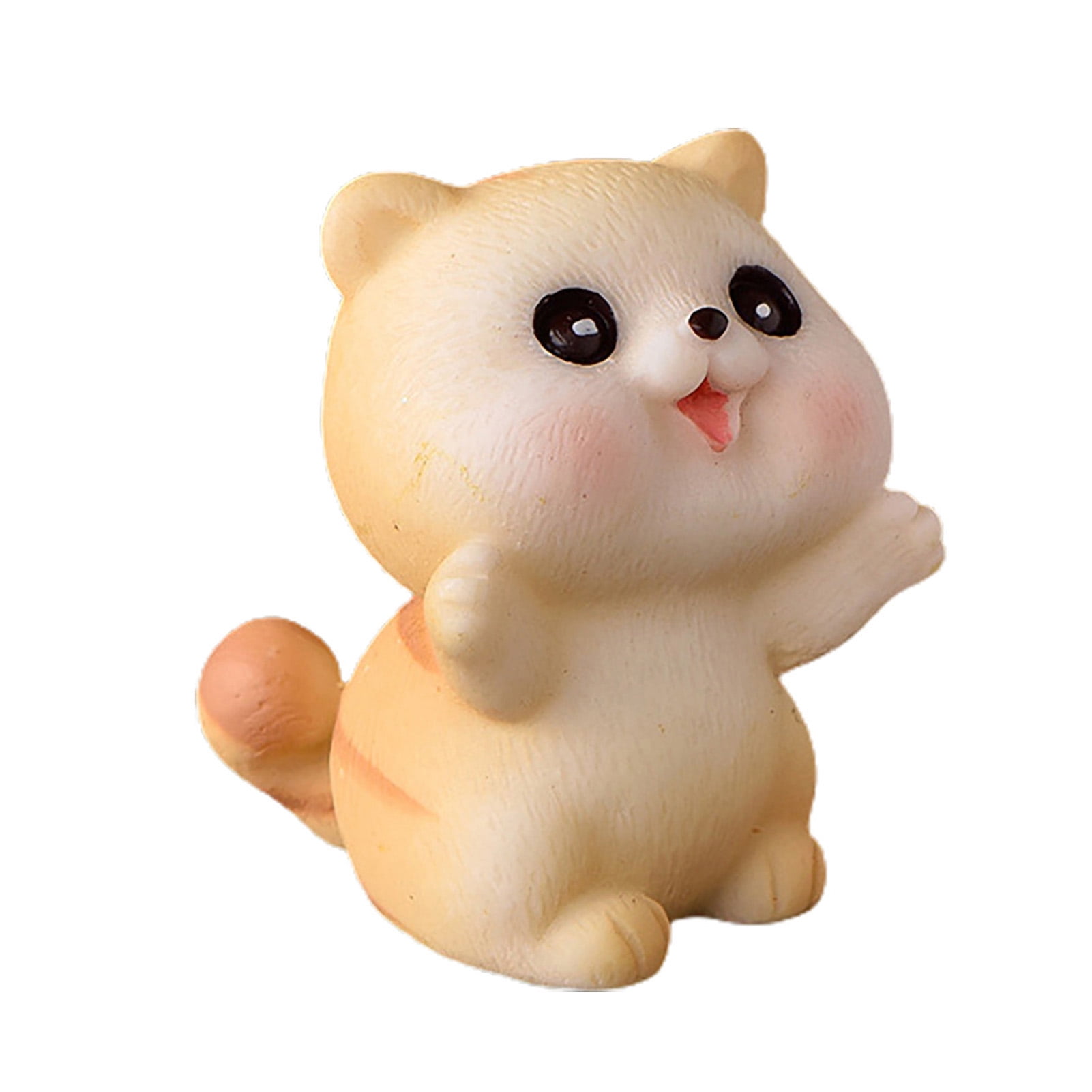 Postuois Cat Figurine Realistic Adorable Resin Unique Exquisite Details ...