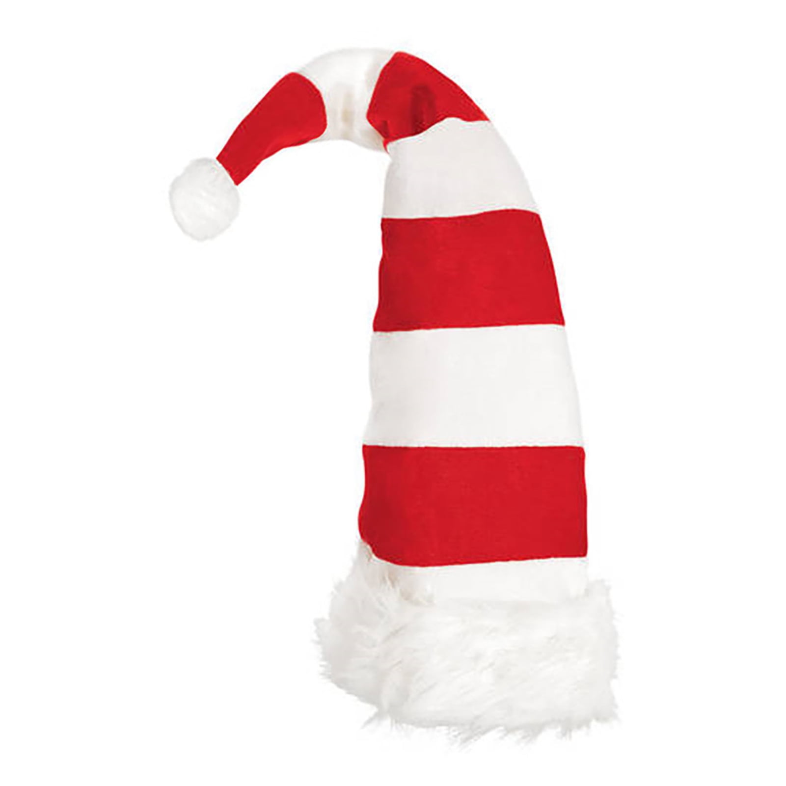 Postuois Christmas Santa Hat Plush Red And White Santa Hat Decoration ...