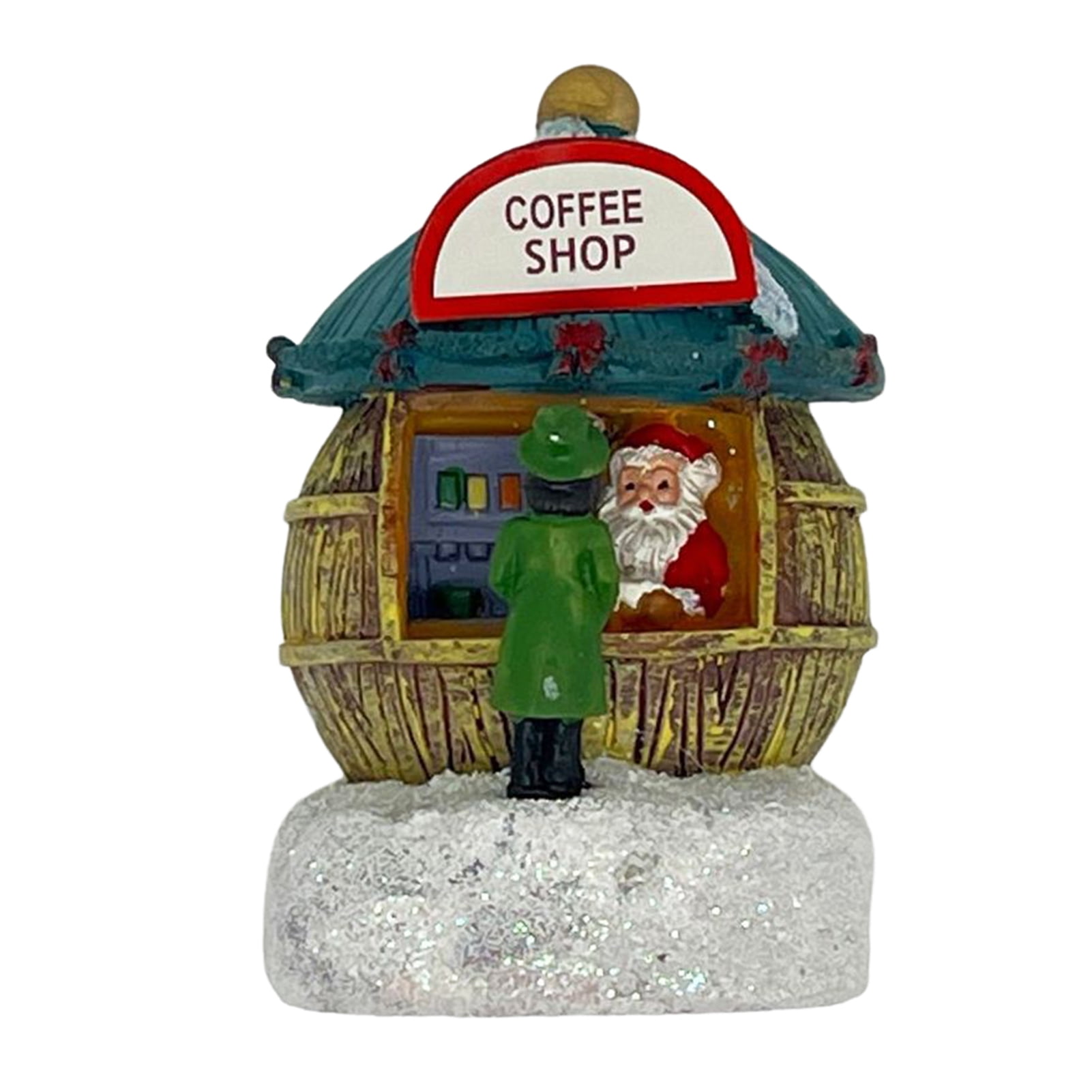 Postuois Christmas Winter Village House Ornaments Mini Light-up ...