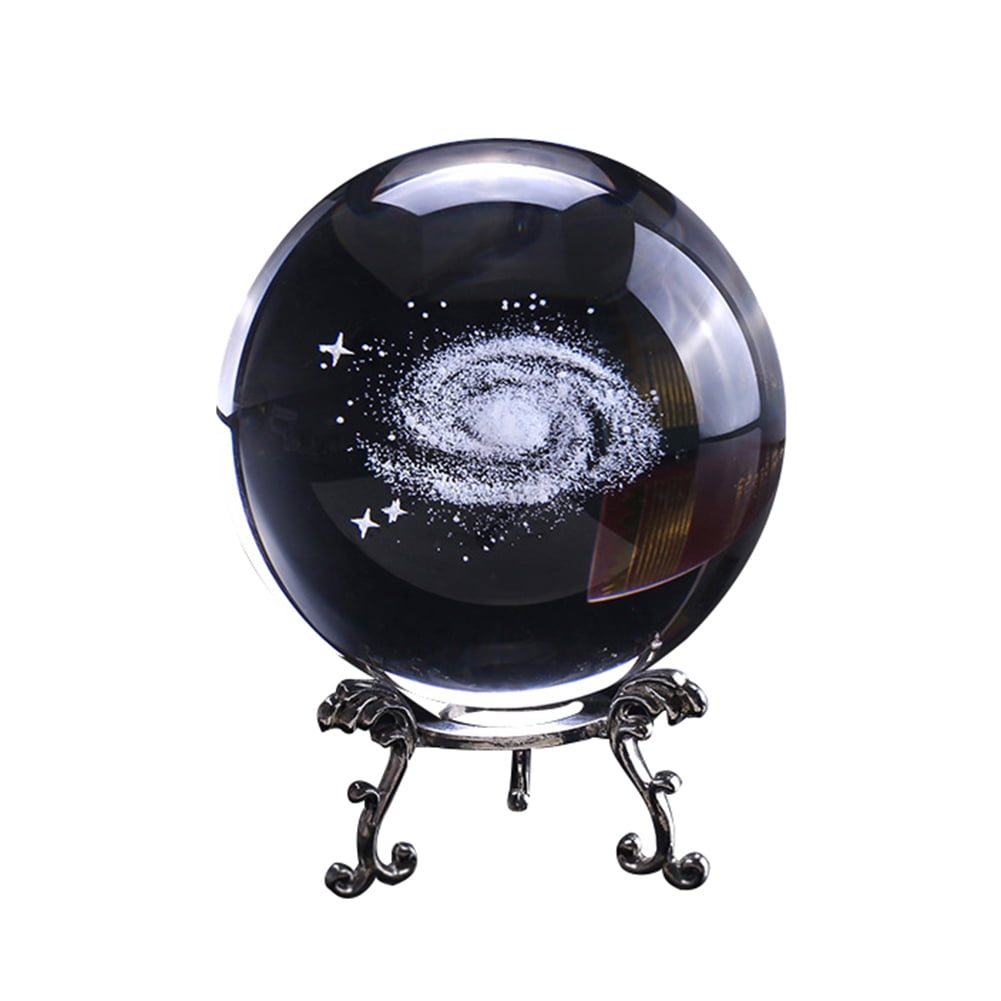 Postuois Milky Way Artificial Crystal Ball Globe Galaxy Laser Engraved ...