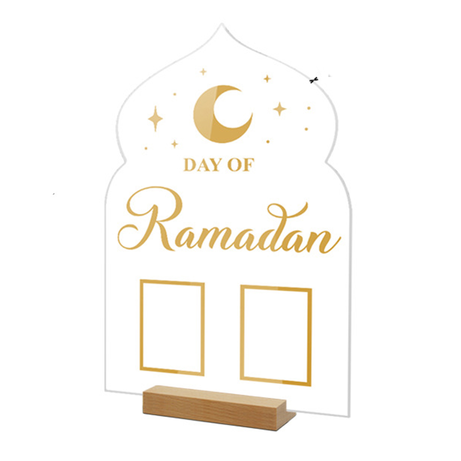 Postuois Ramadan Countdown Calendar Castle Shape Mirror Design Acrylic Ornament Display Mold Eid ...