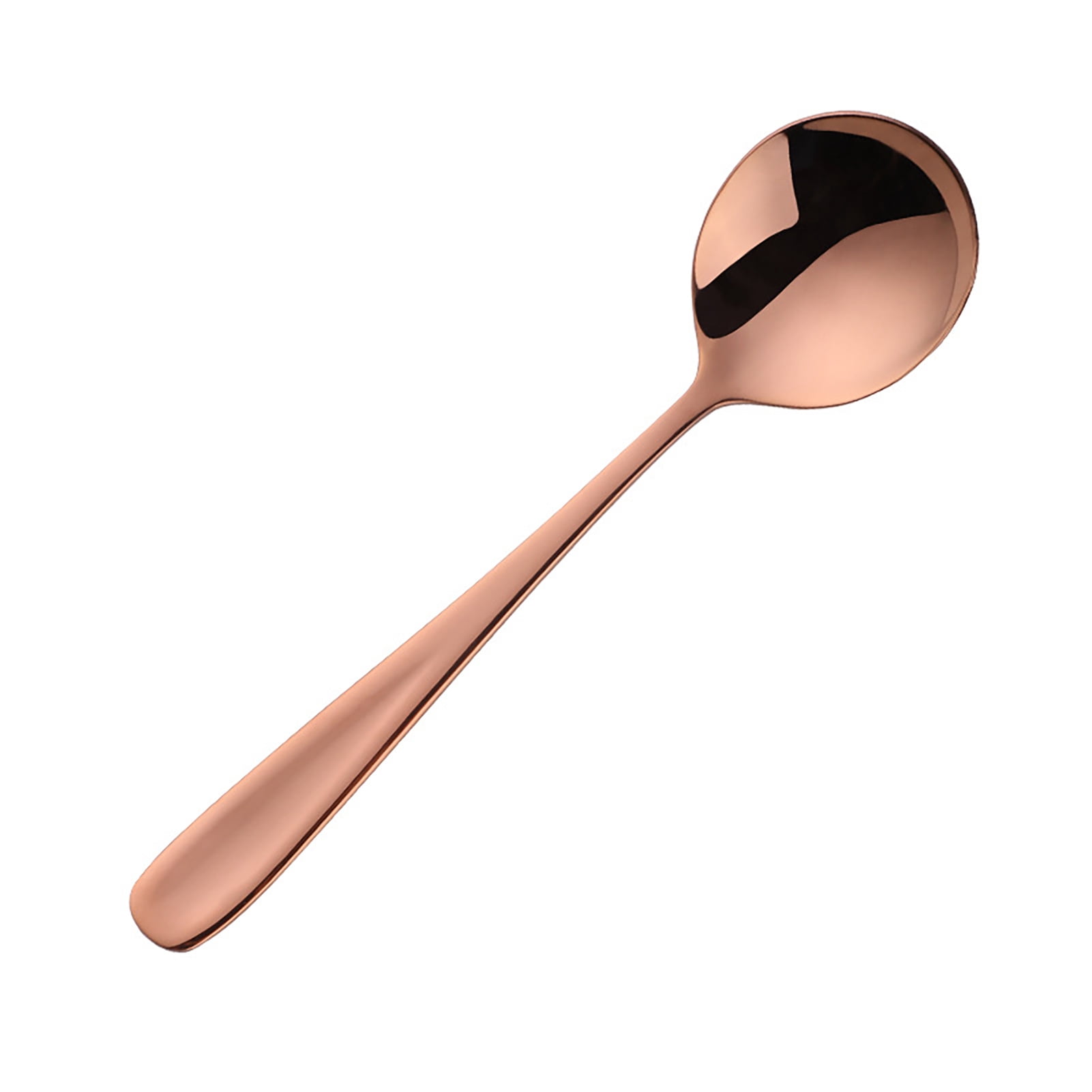 Postuois Soup Spoon Mirror Surface Ergonomic Stainless Steel Non-stick ...
